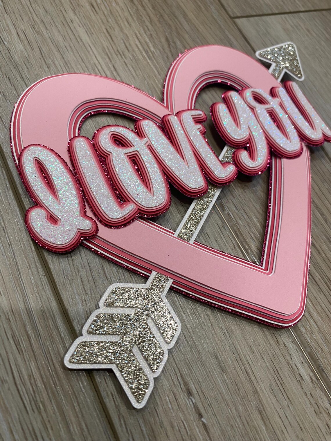 Valentine's Day Decor * Cake Topper * Happy Valentines Day * Cupid ...
