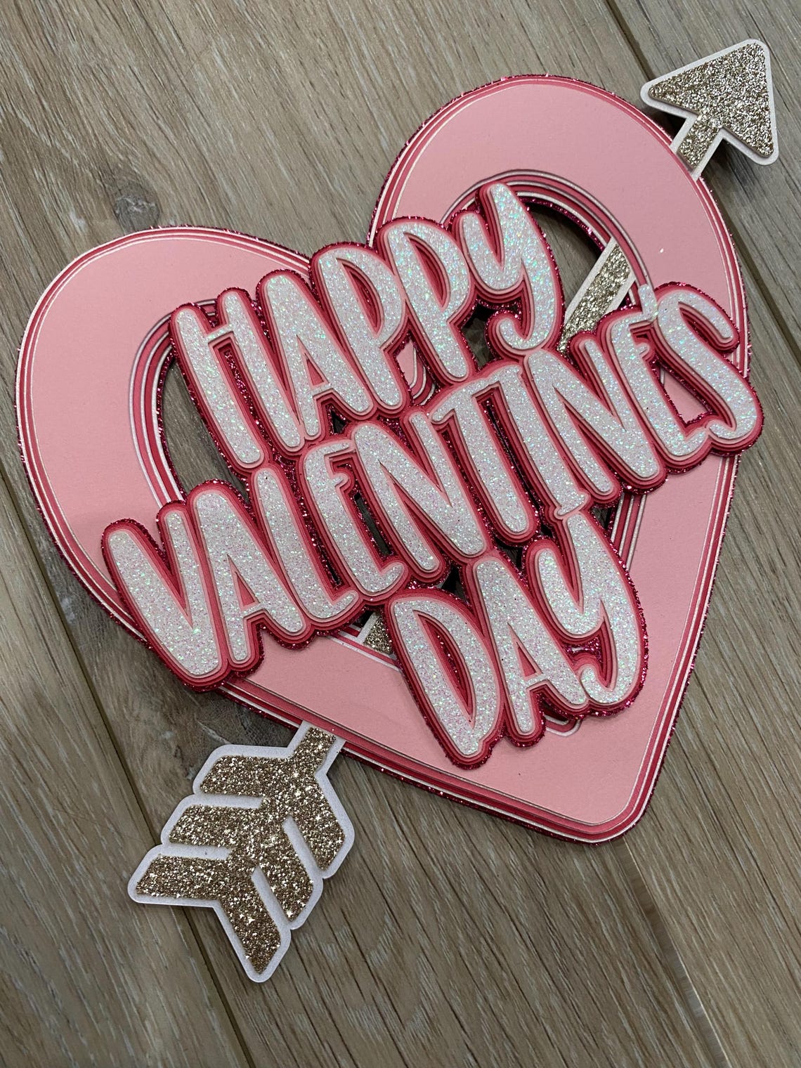 Valentine's Day Decor * Cake Topper * Happy Valentines Day * Cupid ...