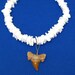 Anklet Puka Chip Shell With Fossil Shark Tooth Beach Seashells Ankle ...