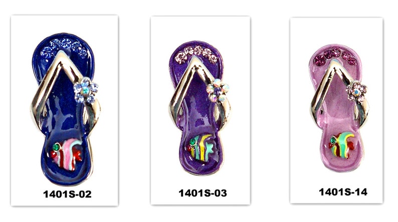 Tropical Fish Flip Flop Epoxy Color Encrusted With Crystals - Etsy