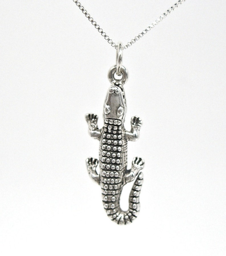 Alligator Gator Sterling Silver Wild Animal Florida Pendant - Etsy
