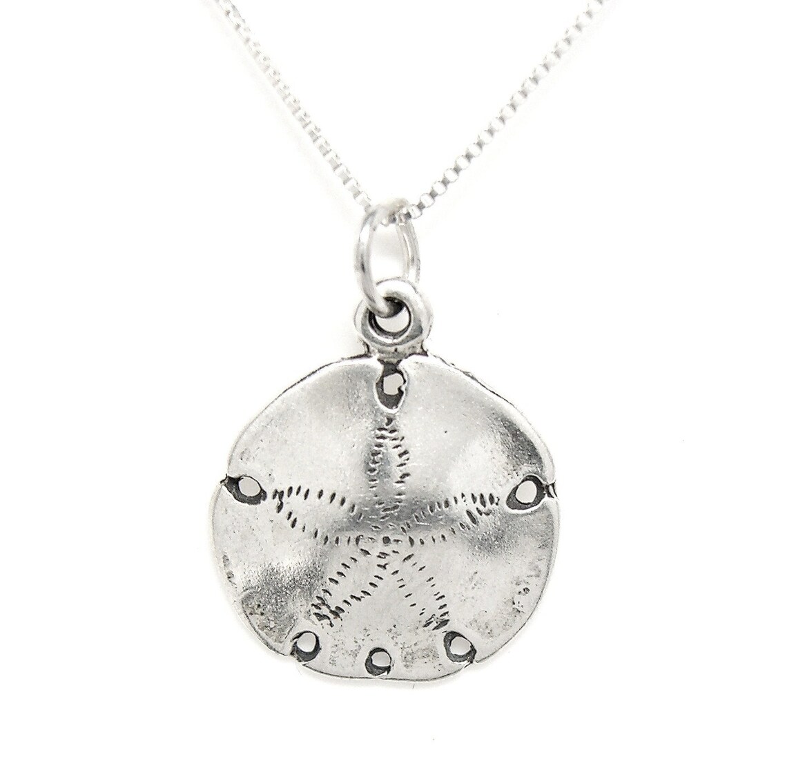 Sand Dollar Sterling Silver Sea Shell Beach Charm Pendant or Necklace ...