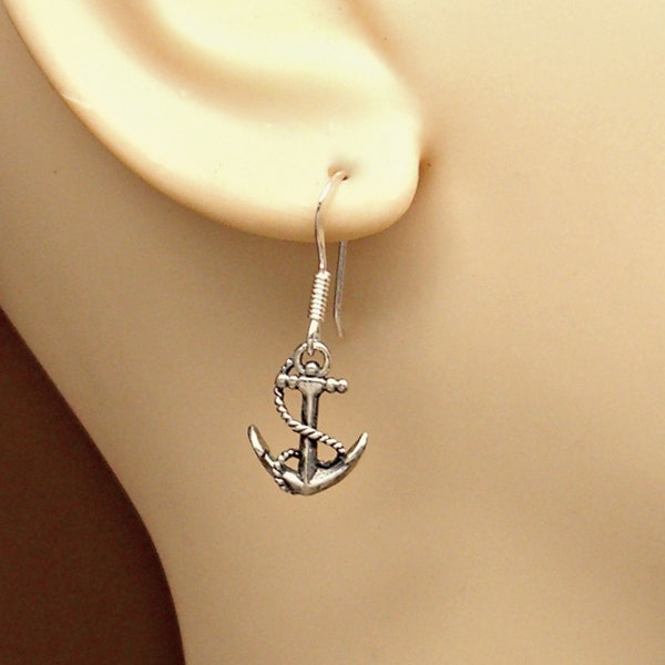 Anchor Earrings - Etsy