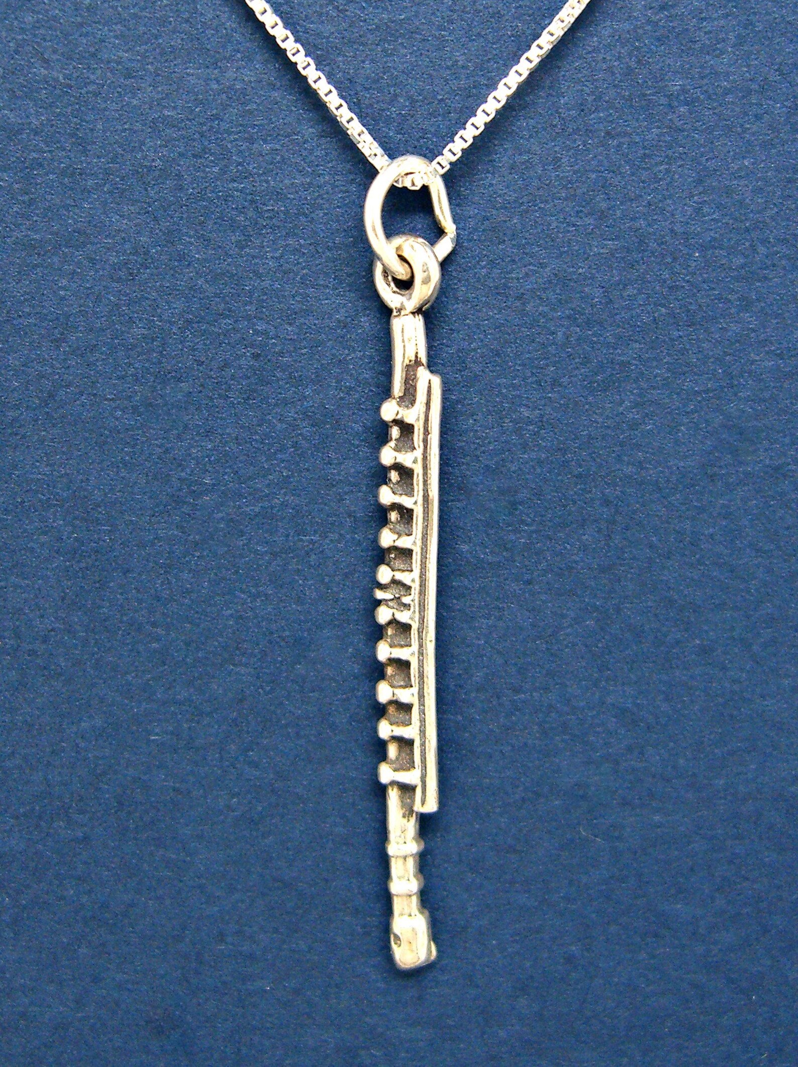 Flute Sterling Silver Music Instrument Charm Pendant or Necklace 1912 ...