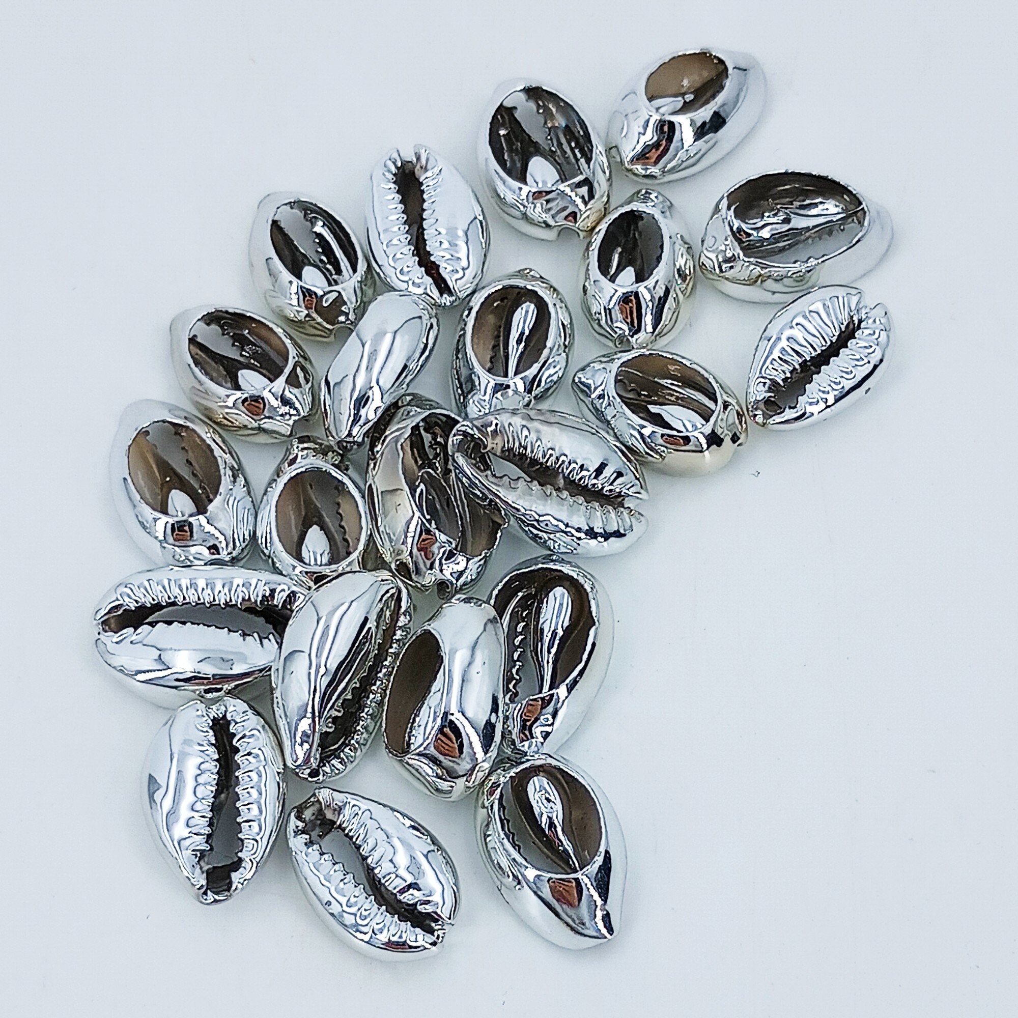 Real Cowrie Shells, Silver Plated Pendants Charms for Jewelry, Crafts 6 ...