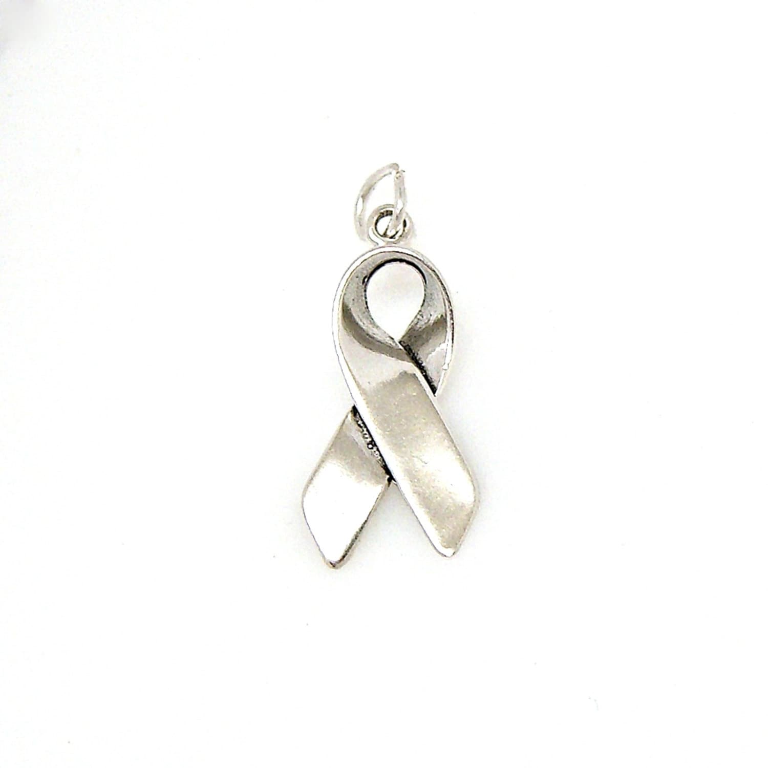 Folded Ribbon Sterling Silver Cancer Awareness Military - Etsy