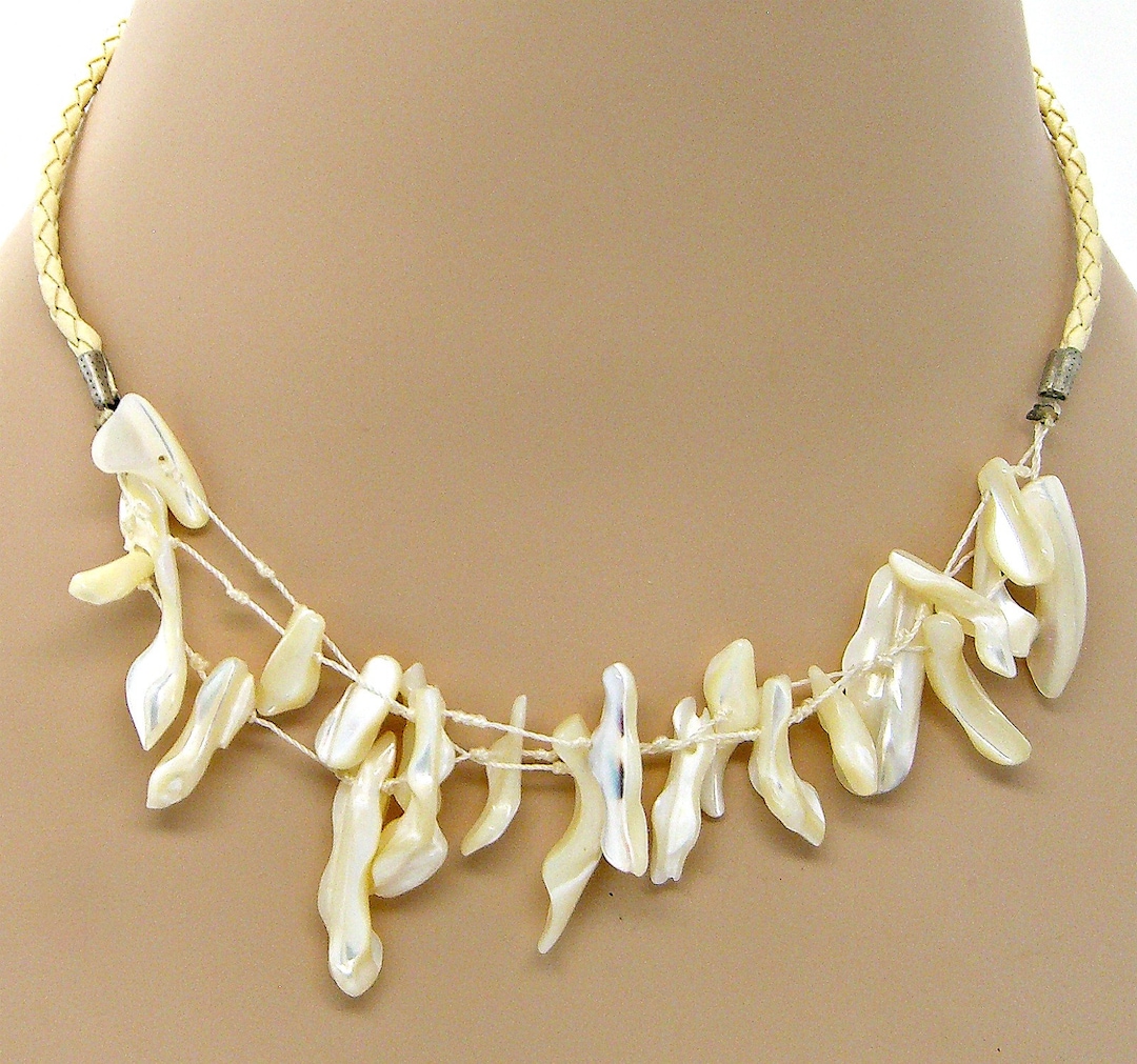 Mother of Pearl Shells Necklace Classy Womens Hawaiian - Etsy