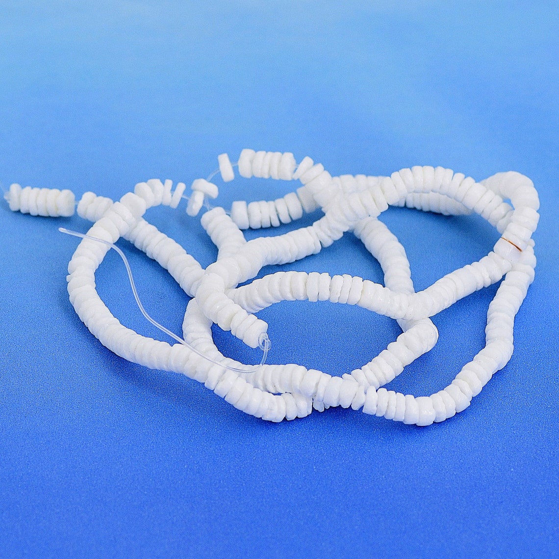 Puka Shell Beads 4-5mm Round White Strand of About 300 Wholesale ...
