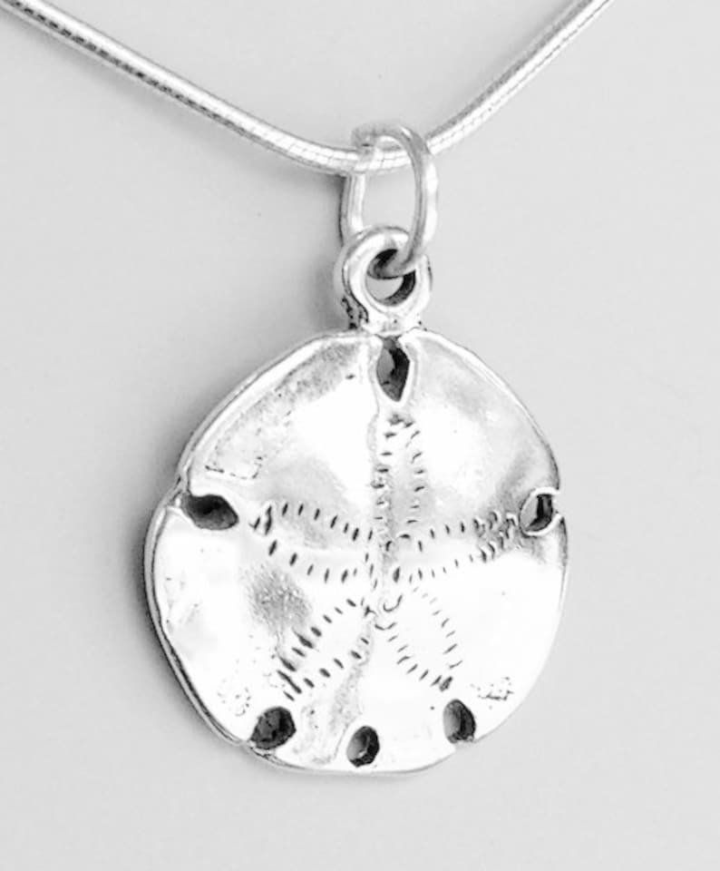 Sand Dollar Sterling Silver Sea Shell Beach Charm Pendant or - Etsy