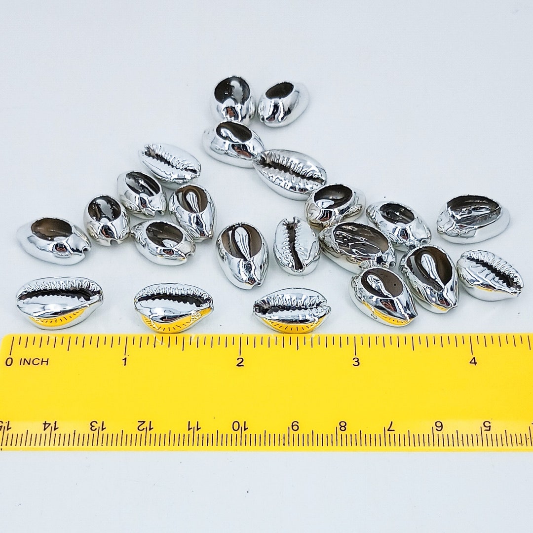 Real Cowrie Shells, Silver Plated Pendants Charms for Jewelry, Crafts 6 ...