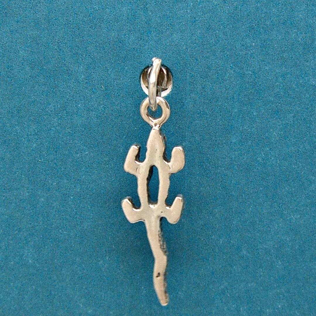 Lizard Sterling Silver Mini Charm for Bracelet or Anklet: Optional ...