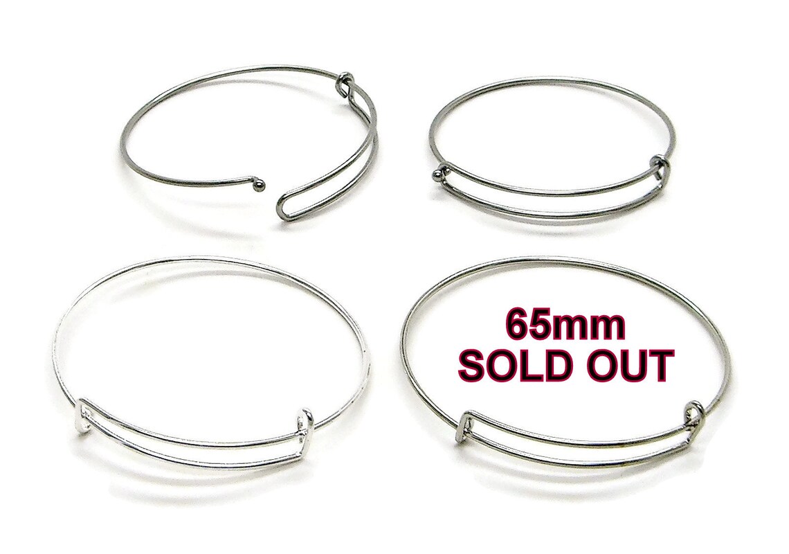 PRICE REDUCED 10 Piece Lots Silver Tone Wire Bangle Charm - Etsy