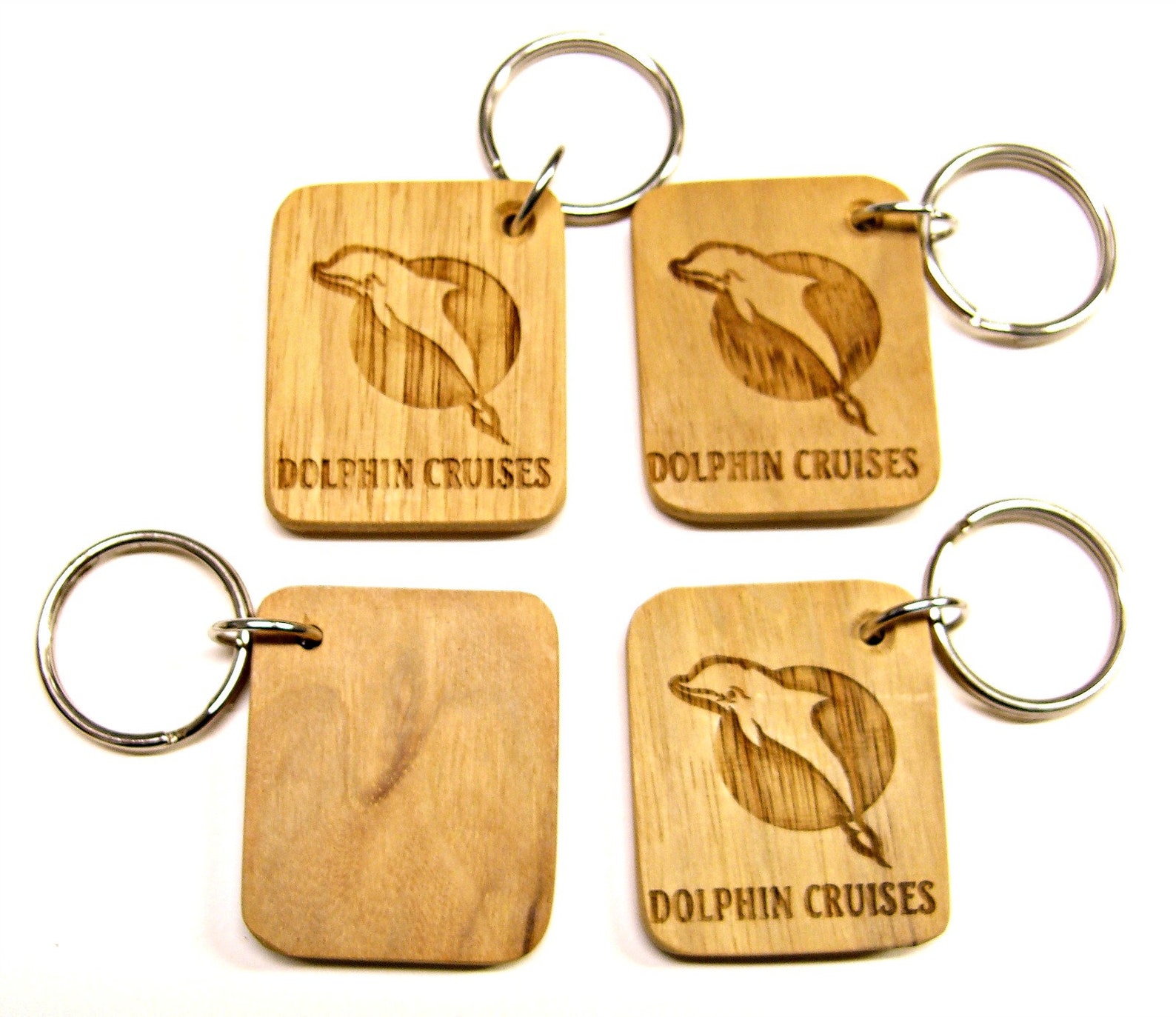 Wood Dolphin Key Chain Laser Cut Cruise With Dolphins Key Ring | Etsy