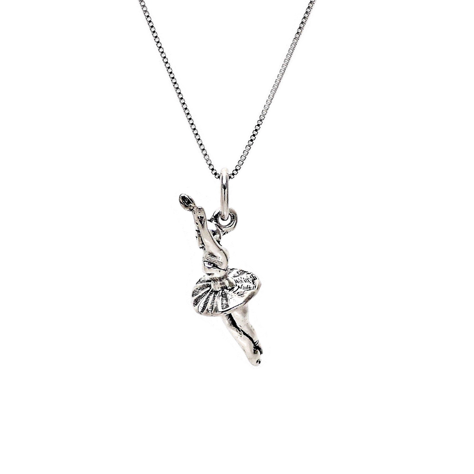 Ballerina Sterling Silver Ballet Dancer Charm Pendant or Necklace 1918 ...