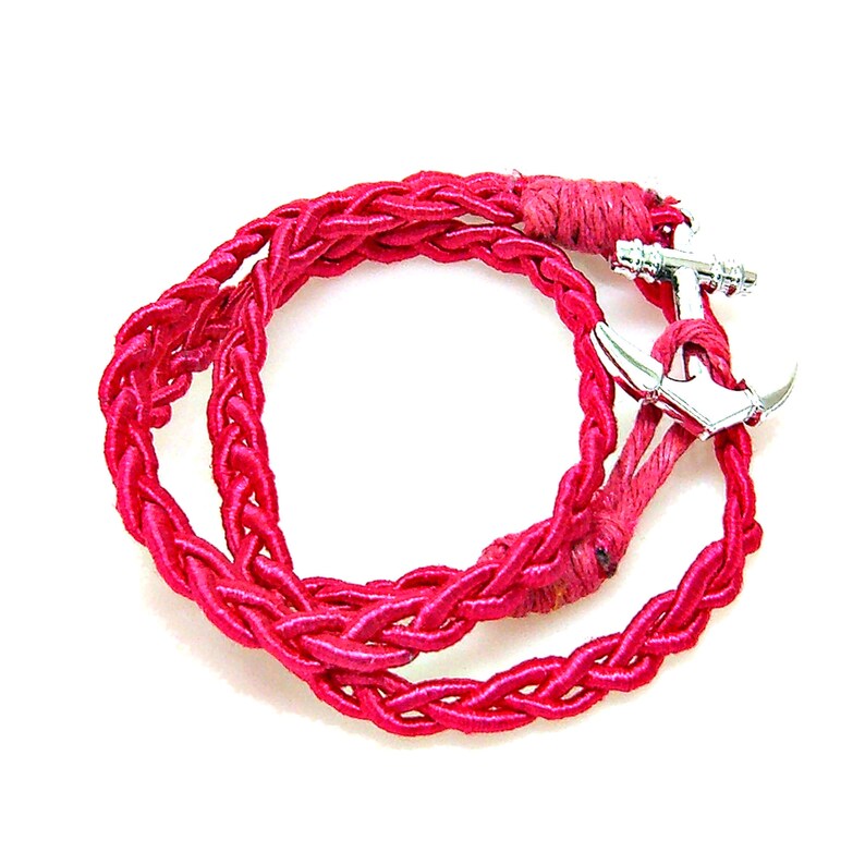 Anchor Bracelet Braided Wrap Around Dchoice of Colors 6007 - Etsy