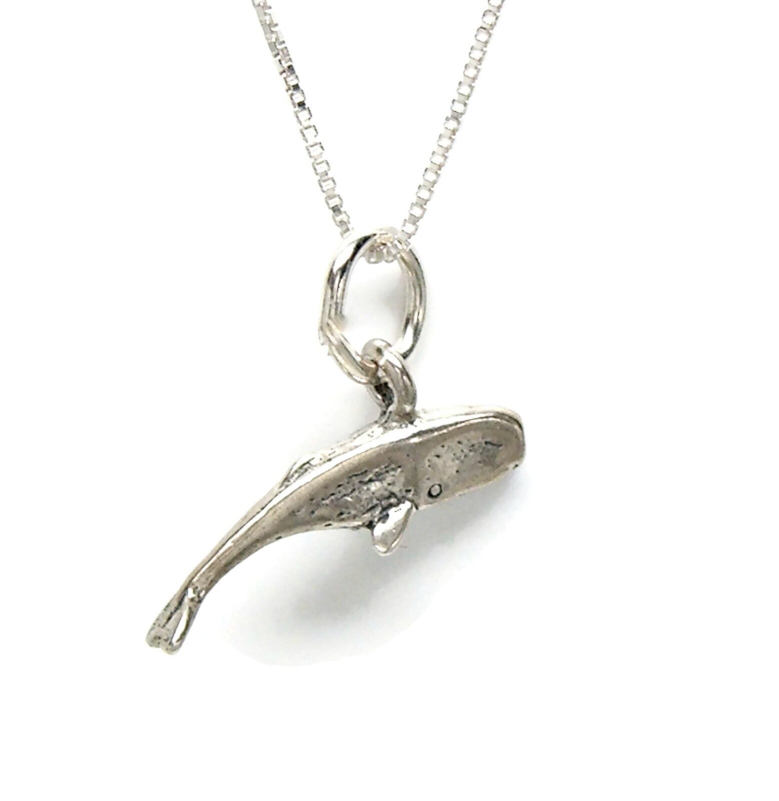 Sperm Whale 925 Sterling Silver Charm With Necklace Chain | Etsy