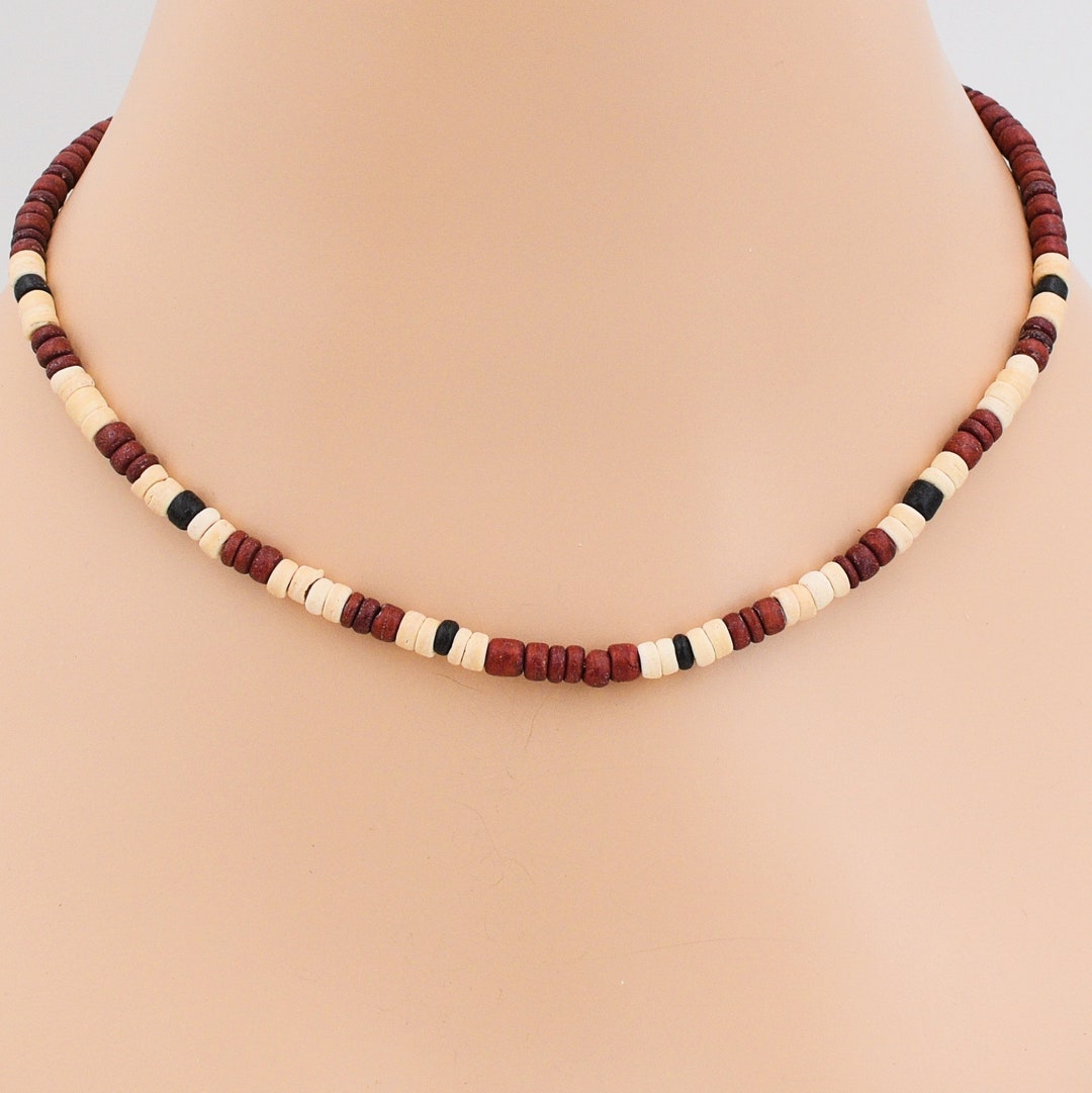 Surfer Style Necklace 18 Inch Coconut Bead SUP Surfer Hawaiian Beach ...
