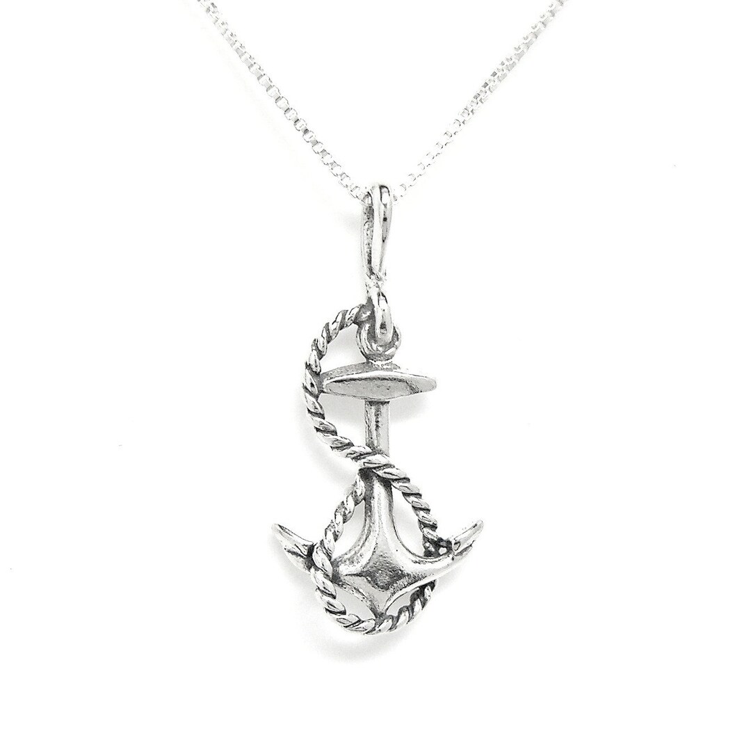 Anchor With Rope Sterling Silver Nautical Popular Sorority Charm ...