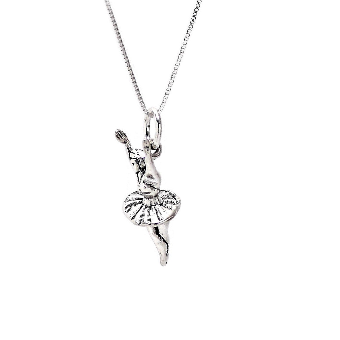 Ballerina Sterling Silver Ballet Dancer Charm Pendant or Necklace 1918 ...