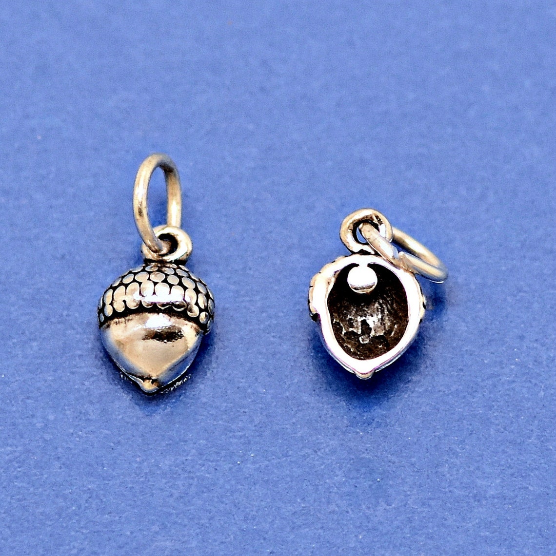 Acorn Sterling Silver Oak Tree Mini Charm for Bracelet or Anklet ...