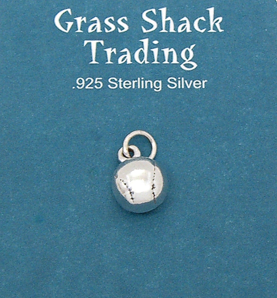 Baseball Softball Sterling Silver Solid Round Sports Pendant or ...