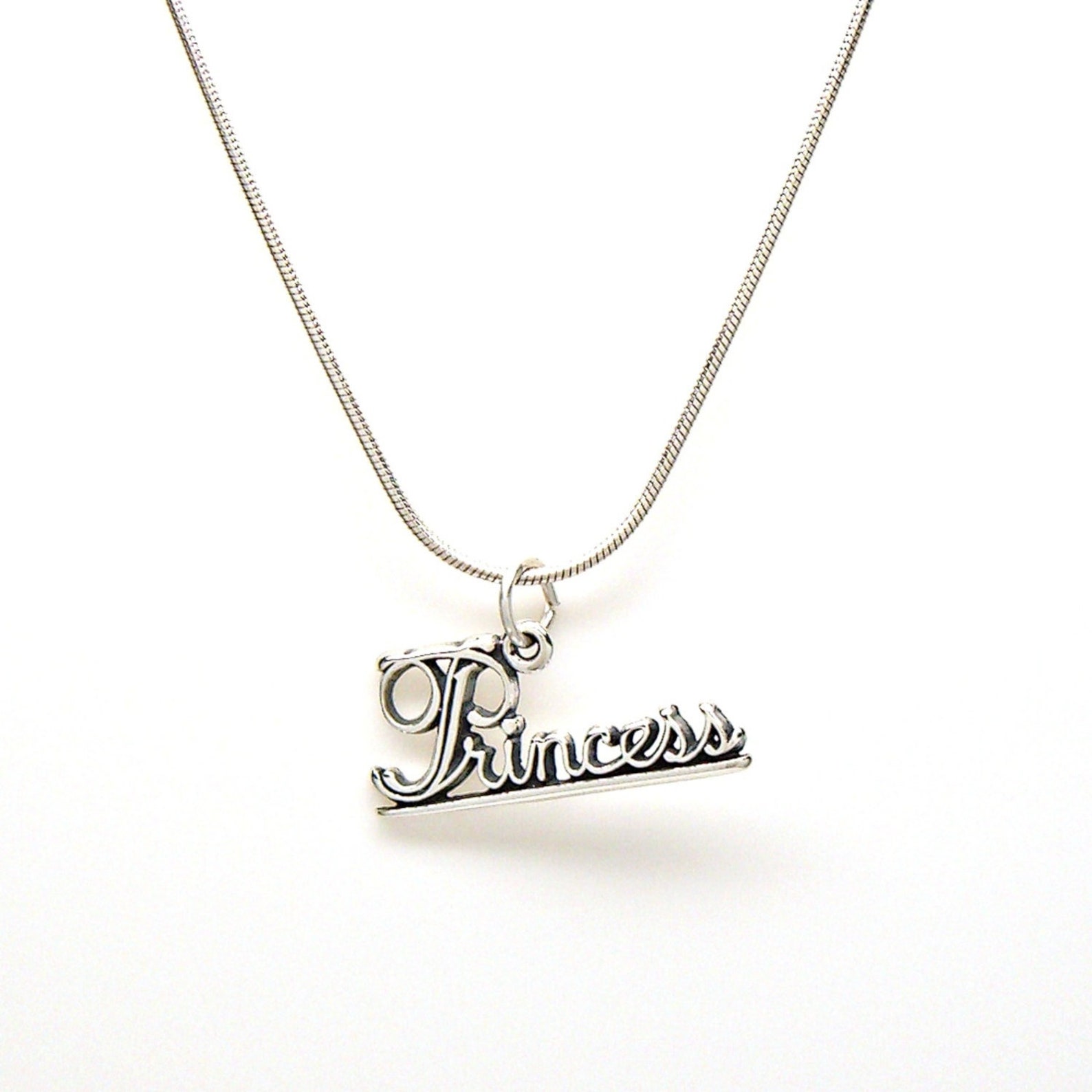 Princess Sterling Silver Word Talking Charm Pendant or Necklace 1979 - Etsy