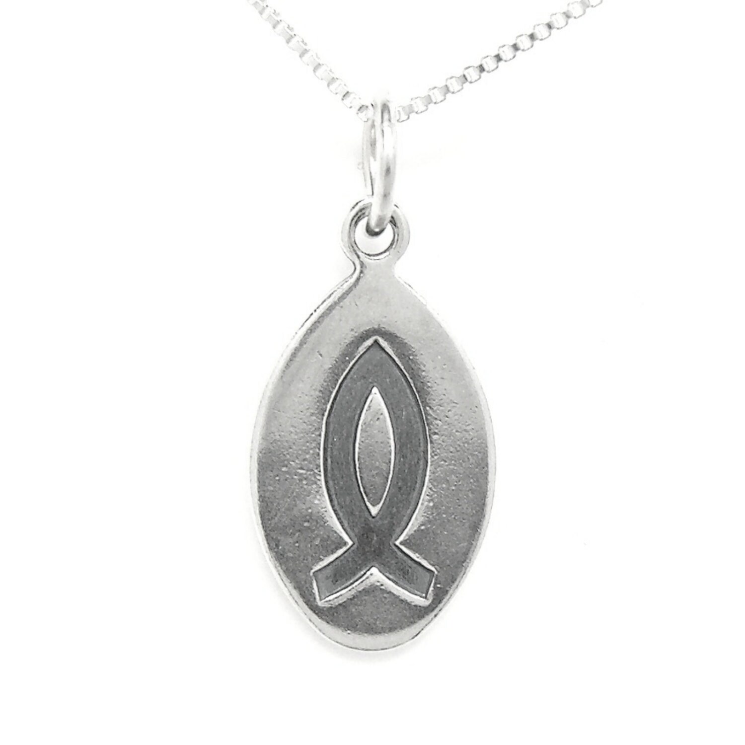 Christian Fish Sterling Silver Religious Pendant Charm or | Etsy