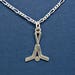 Hockey Sticks and Puck Sterling Silver Winter Sports Charm Pendant or ...