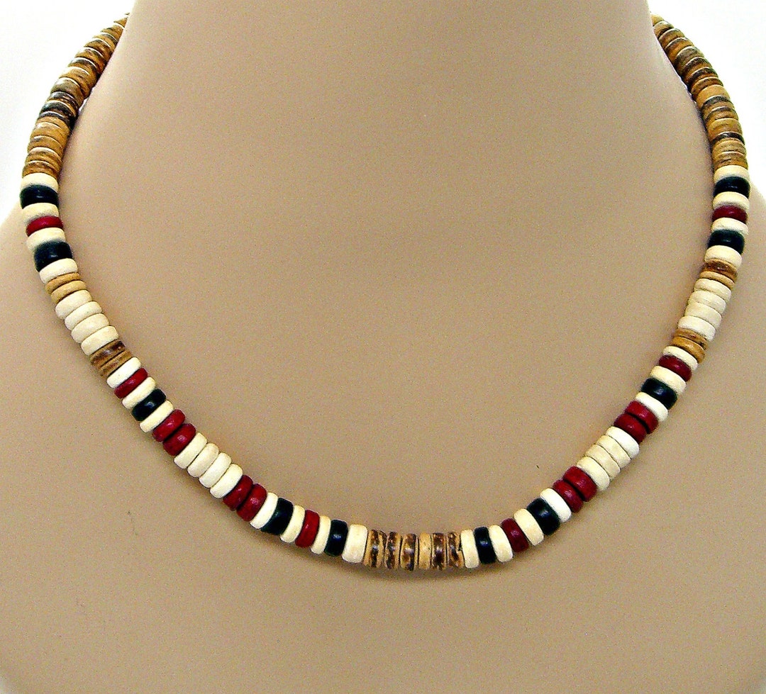 OBX Outer Banks 20" Surfer Necklace 8mm Diameter Coconut Beads SUP ...