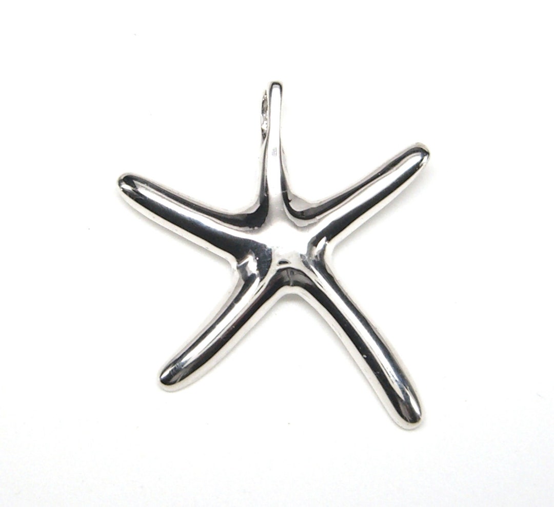 Starfish Sterling Silver Designer Style Large Beach Charm Pendant N138 ...