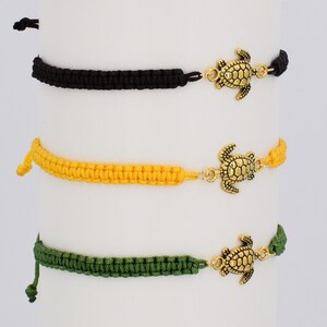 Sea Turtle Bracelet Adjustable Braided Cord 5 to 9 Inches Choice of 19 ...