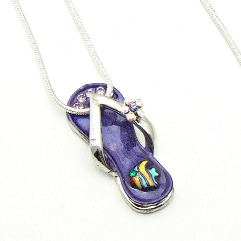 Tropical Fish Flip Flop Epoxy Color Encrusted With Crystals - Etsy