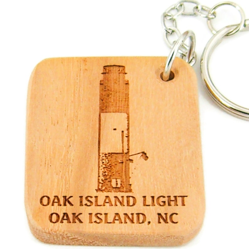 Wood Lighthouse Key Chain Outer Banks North Carolina Key Ring - Etsy