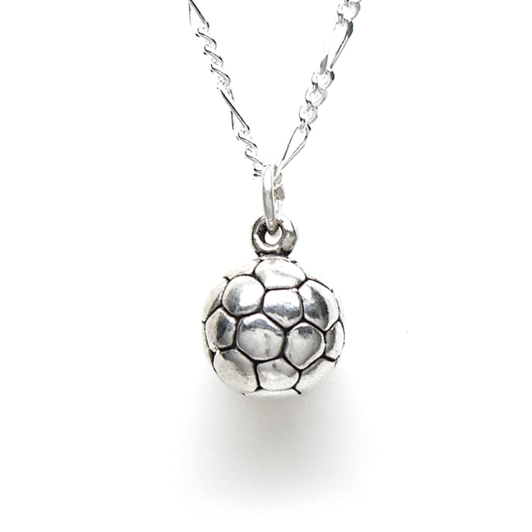 Small Solid Soccer Ball Sterling Silver Football Sports Team Charm ...