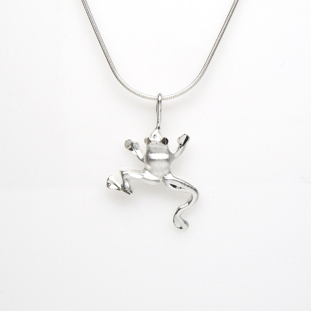 Tree Frog Sterling Silver Animal Pendant Charm or Necklace 2084 - Etsy