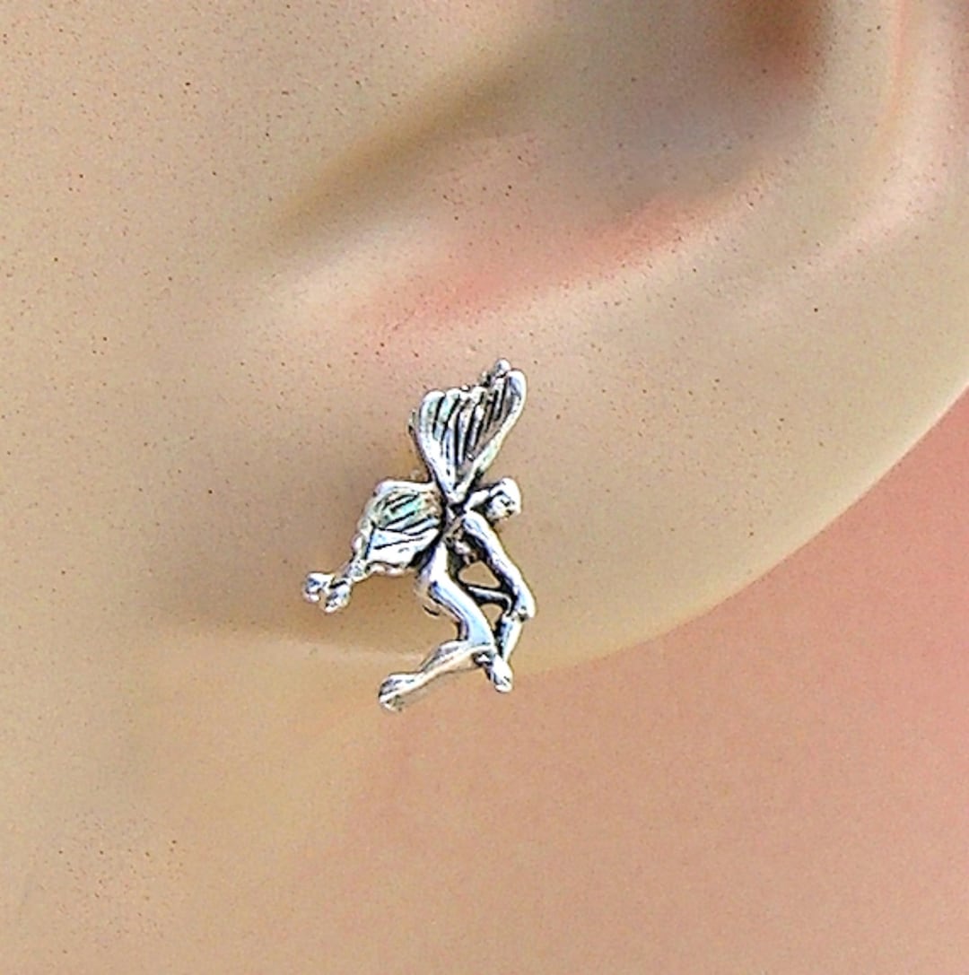 Earrings Fairy Sterling Silver Fantasy Tiny Minimal Ear Studs 3486 - Etsy