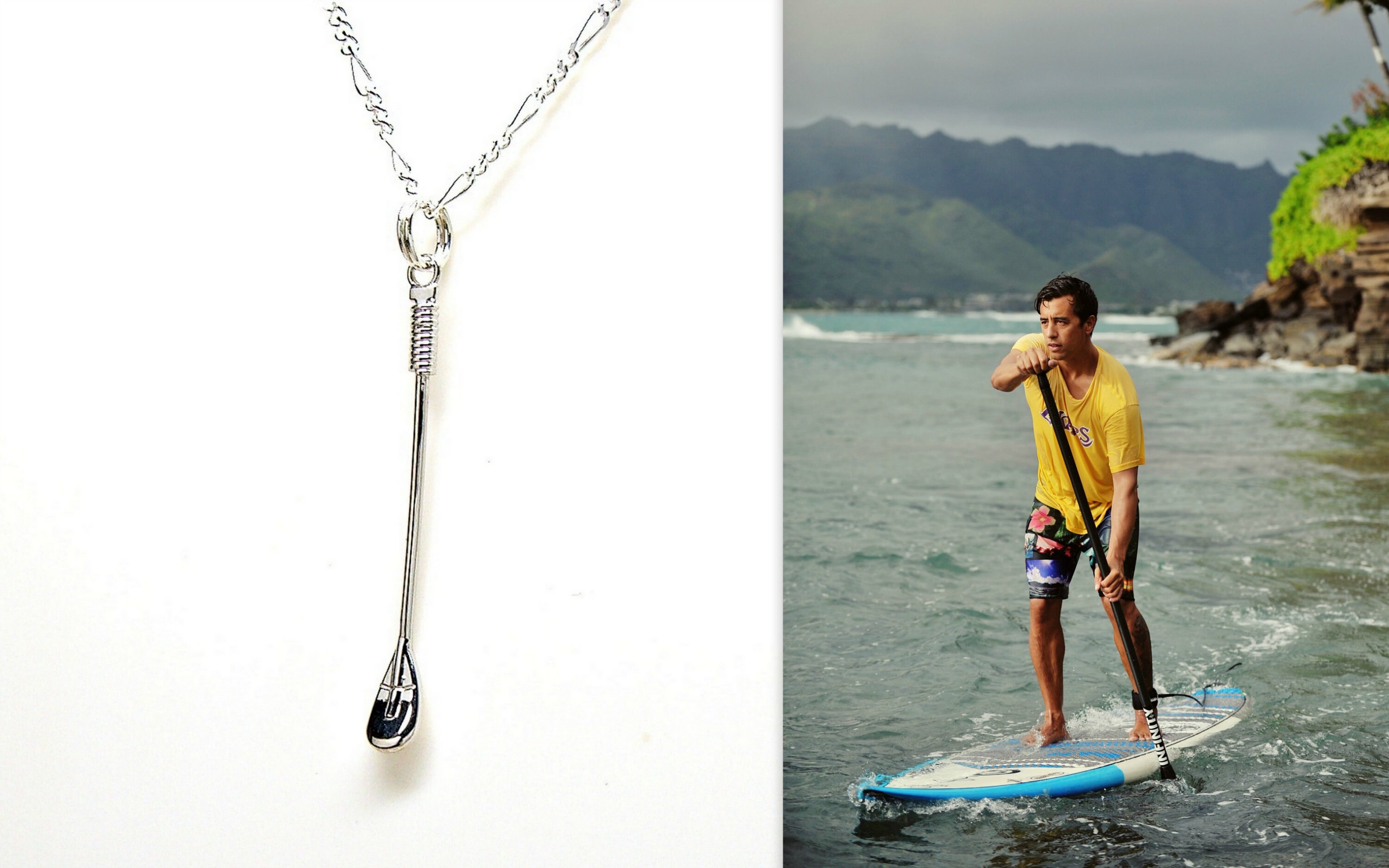 SUP Stand up Paddle Paddleboard Sterling Silver Pendant or With ...