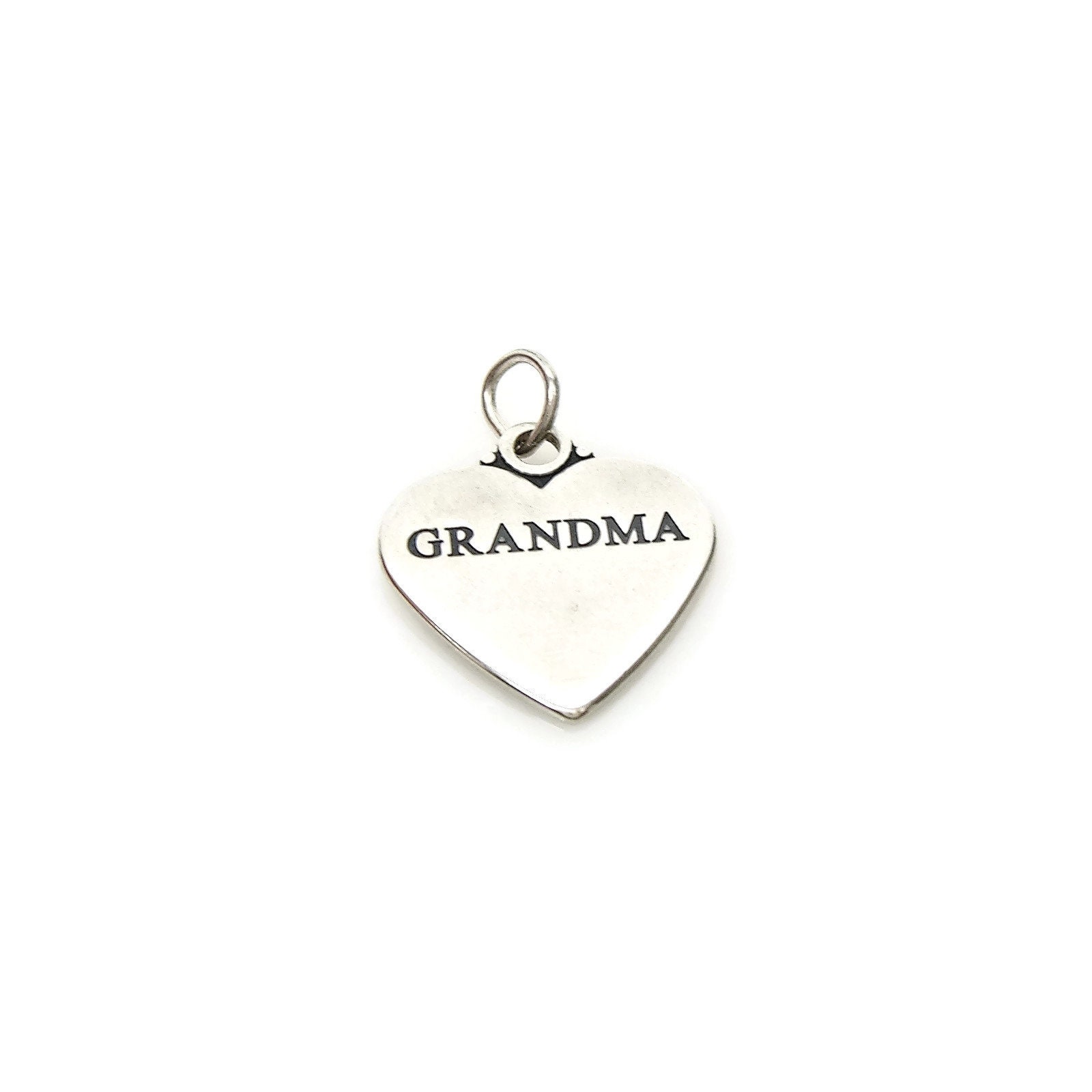 Grandma Heart Sterling Silver Family Love Pendant Charm or Necklace ...