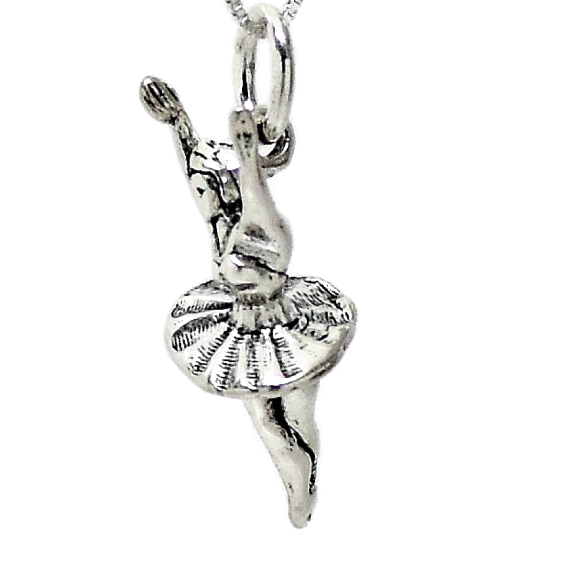 Ballerina Sterling Silver Ballet Dancer Charm Pendant or Necklace 1918 ...