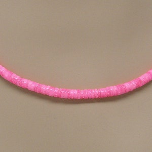 Puka Shell Necklace Pink Round Hawaiian Seashell Beach Jewelry, Surfer ...