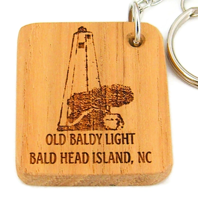 Wood Lighthouse Key Chain Outer Banks North Carolina Key Ring - Etsy