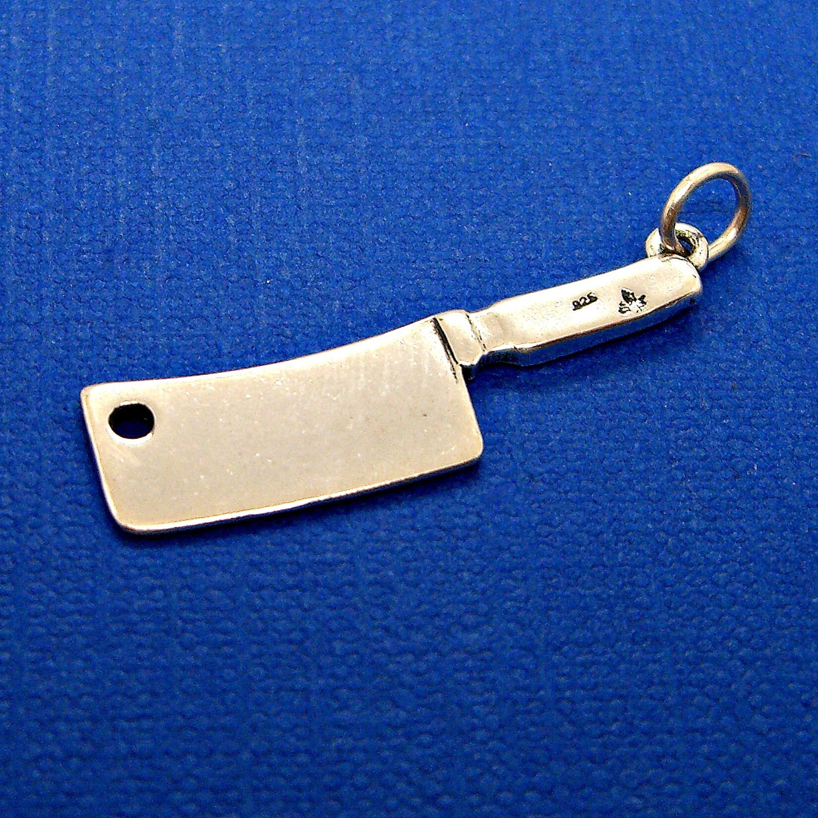 Chef Knife BBQ Meat Cleaver Sterling Silver Cooking Food Charm - Etsy