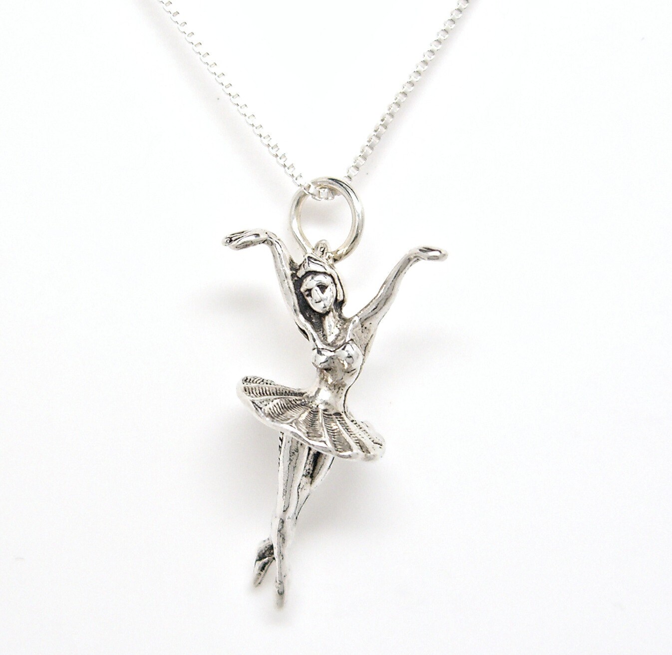 Ballerina Sterling Silver Ballet Dancer Charm Pendant | Etsy