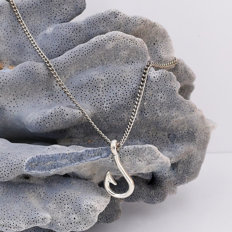 Fish Hook Pendant - Etsy