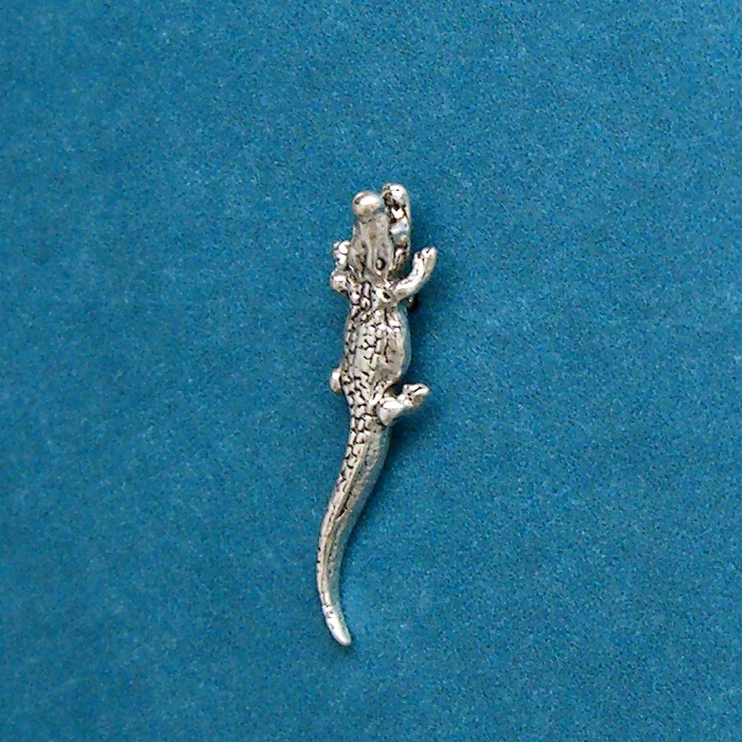 Earrings Alligator Gator Mascot Sterling Silver Animal Tiny Minimalist ...