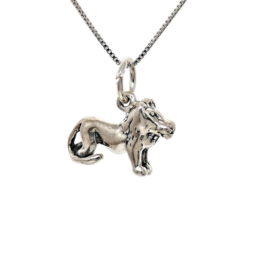 Zodiac Leo Lion 925 Sterling Silver Charm With Necklace Chain Options ...