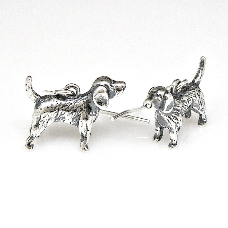 Beagle Sterling Silver Earrings Pet Dog Dangle Ear Wires 2237 - Etsy