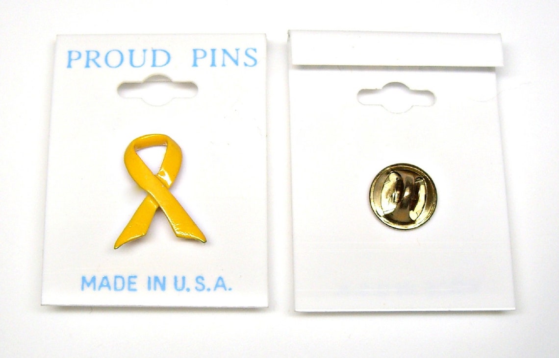 Ribbon Tac Pin Yellow Military Missing Person Tie Tac Lapel - Etsy
