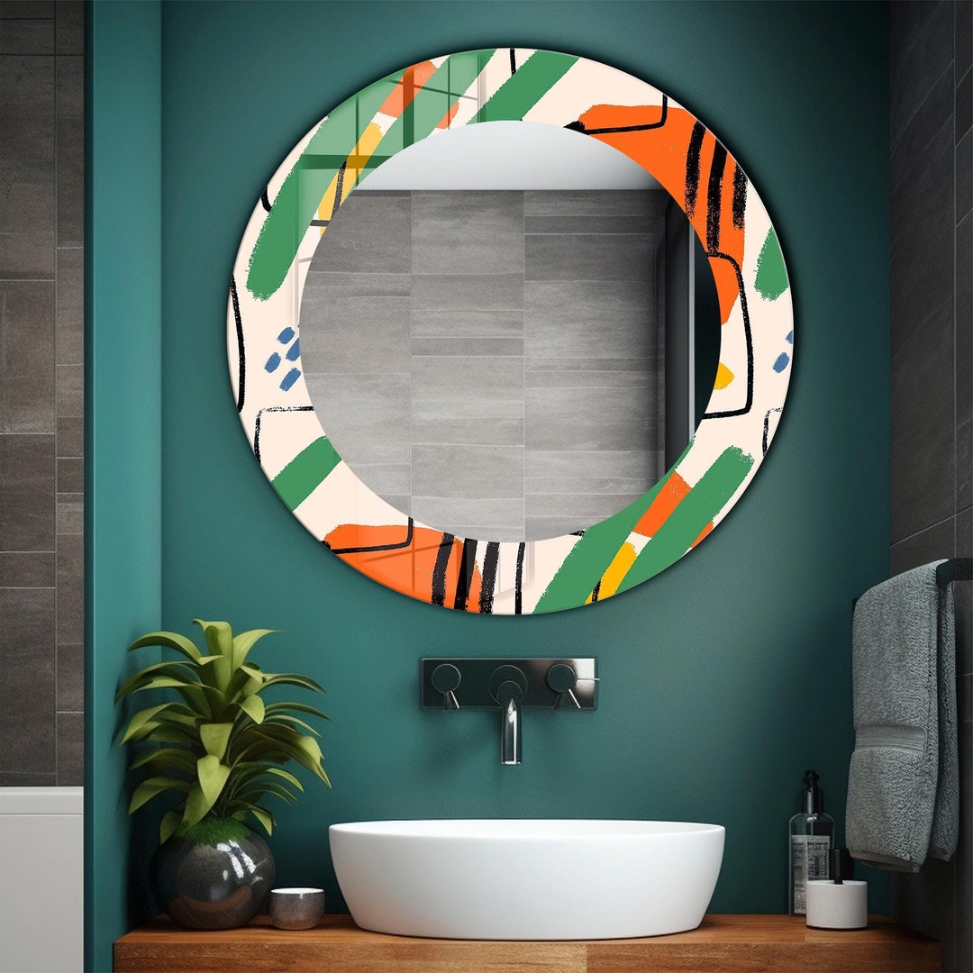 Stylish Tempered Glass Mirror Wall Decor - Mirror for Bathroom ...