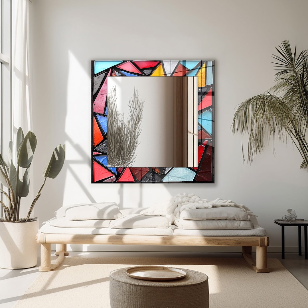 Mirror for Bathroom, Living Room Mirror, Bedroom Wall Mirror, Square ...